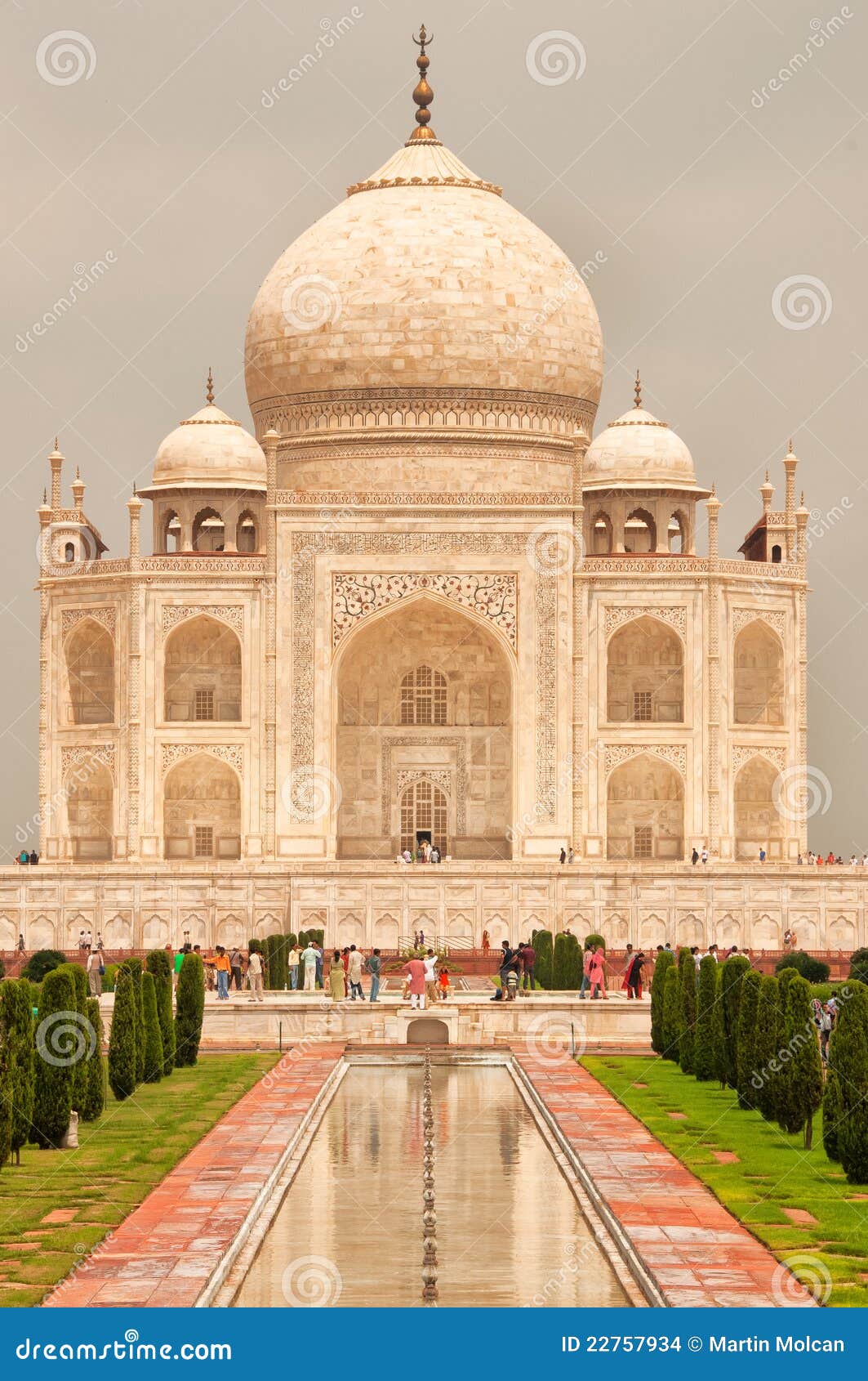 De Verticale Mening Van Mahal Van Taj, Agra, India Stock Foto - Image ...