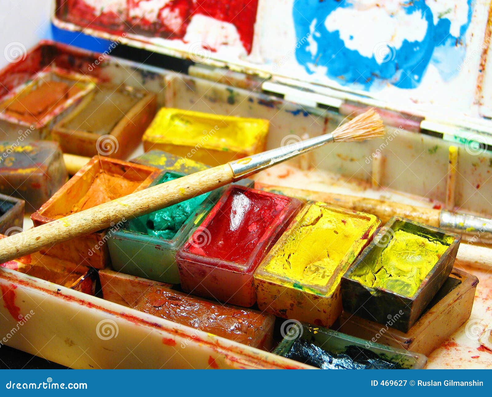 De verven van Watercolour stock afbeelding. Image of reeks - 469627