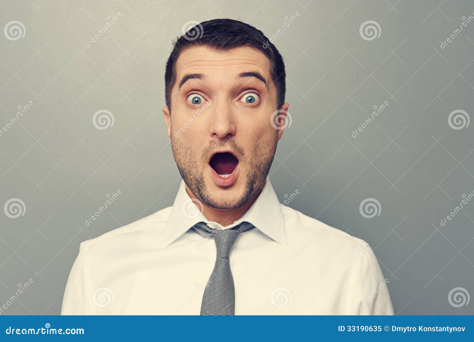 De Verwarde Open Mond Van Het Zakenmanverstand Stock Afbeelding - Image ...