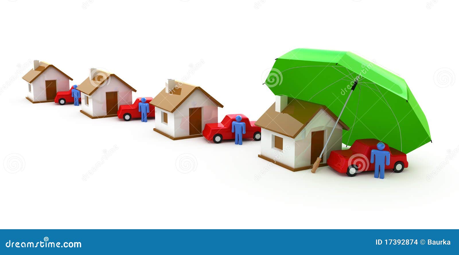 De Verzekering Van Het Huis, Levensverzekering, AutoVerzekering Stock ...