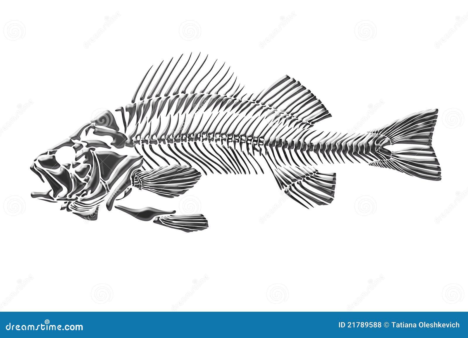 De vissen van het skelet stock illustratie. Illustration of achtergrond ...