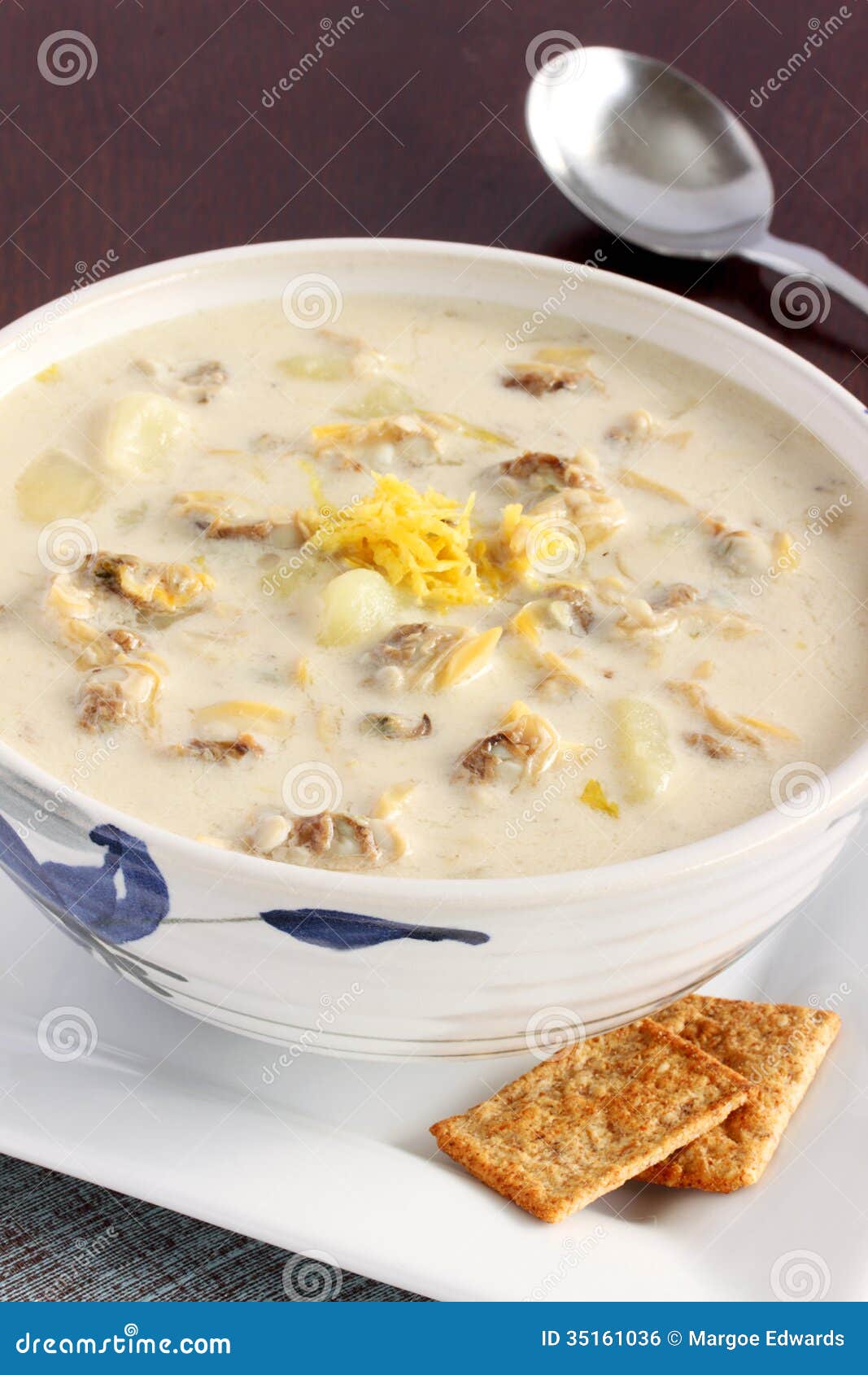 De vissoep van New England stock foto. Image of barsten - 35161036