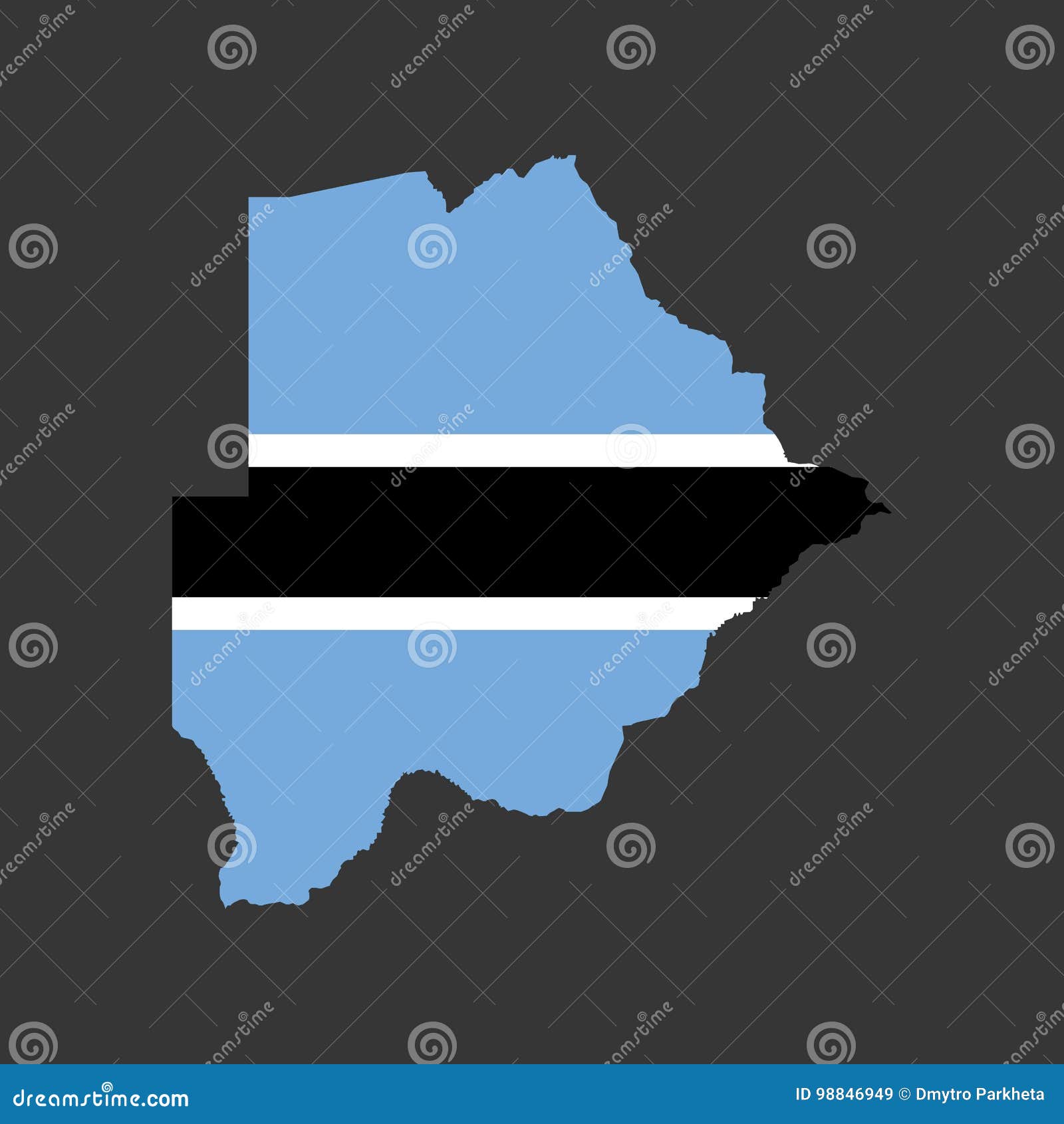 De Vlag En De Kaart Van Botswana Vector Illustratie - Illustration of ...