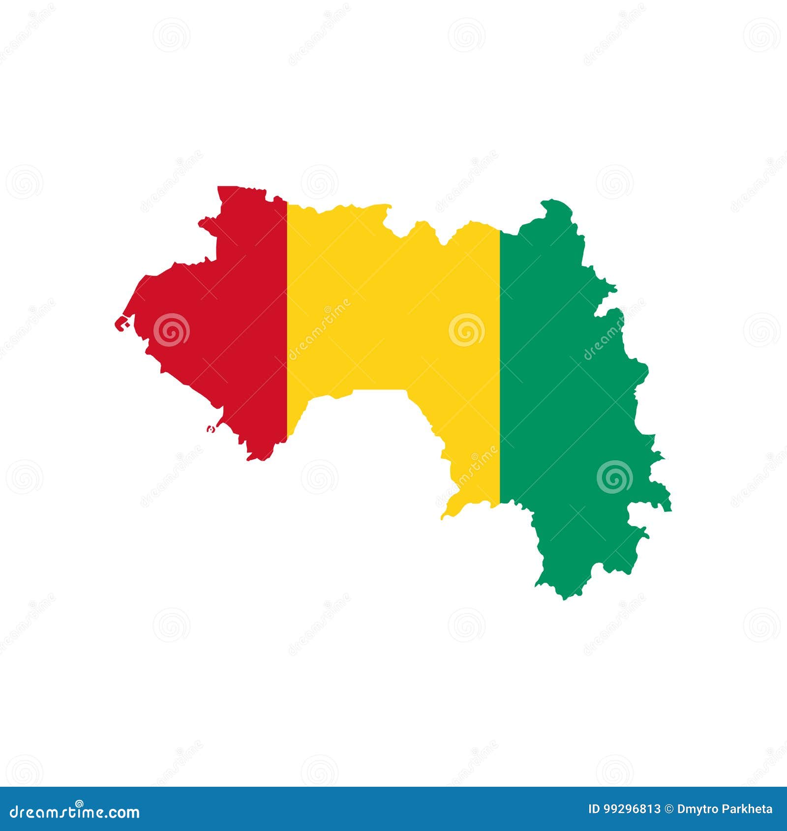De Vlag En De Kaart Van Guinea Vector Illustratie - Illustration of ...