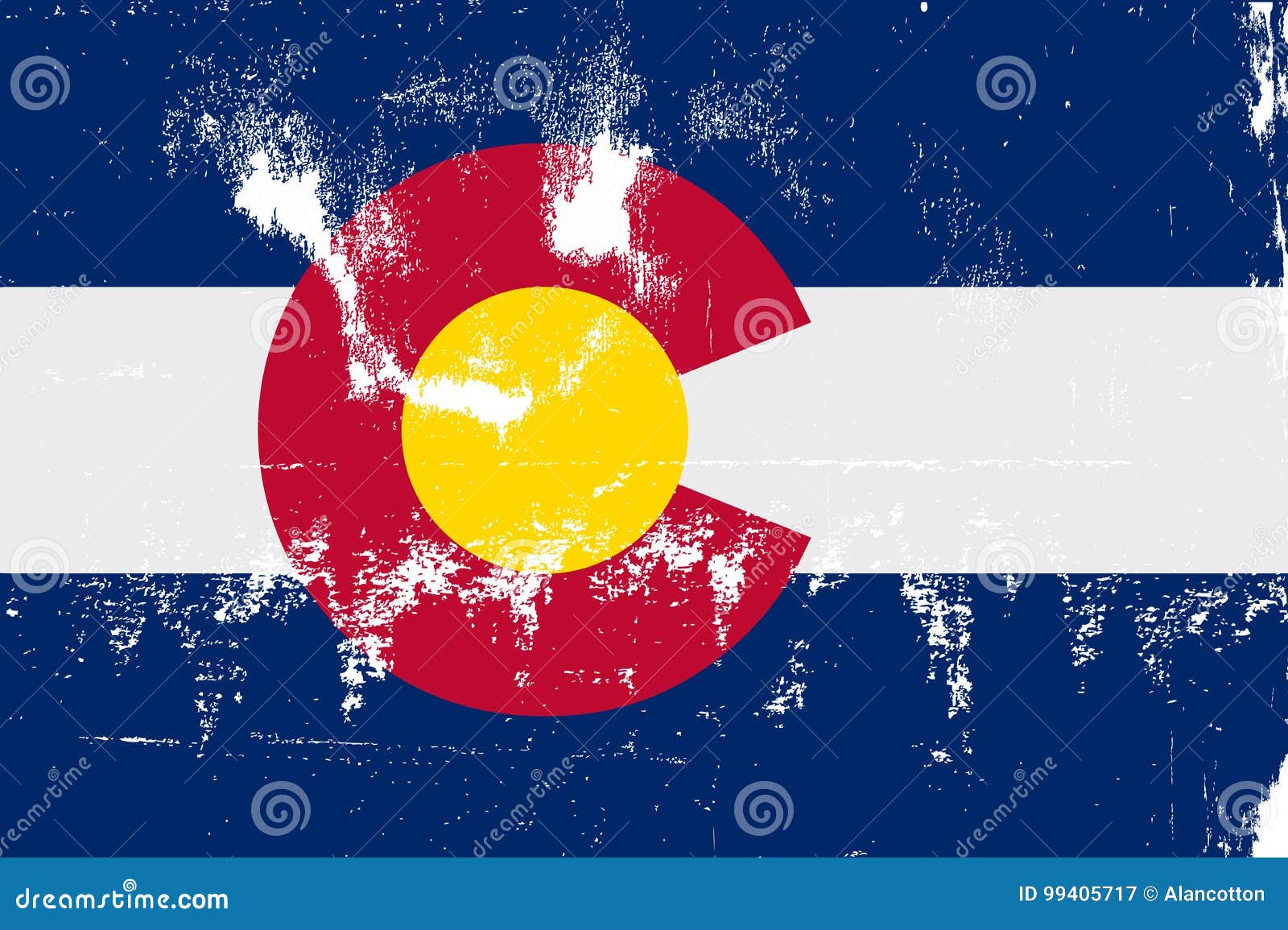 De Vlag Grunge Van De Staat Van Colorado Vector Illustratie ...