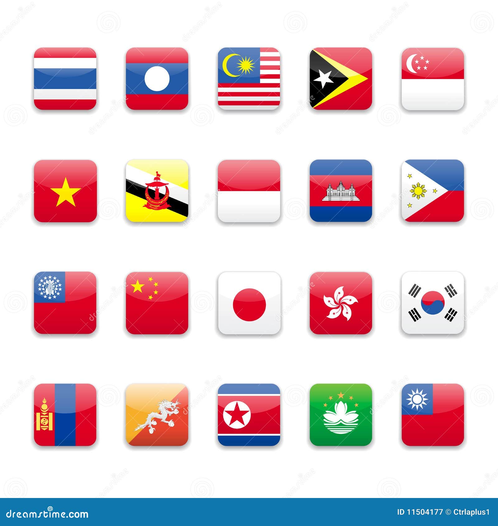 De vlag a van Azië vector illustratie. Illustration of taiwan - 11504177