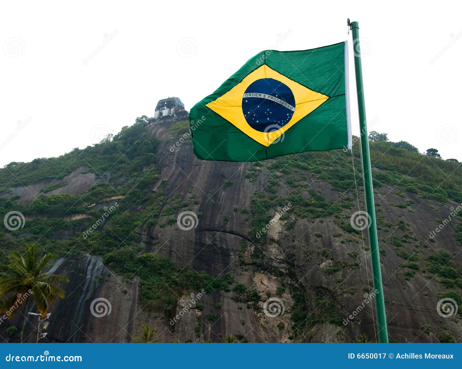 De Vlag van Brazilië stock afbeelding. Image of oriëntatiepunt - 6650017