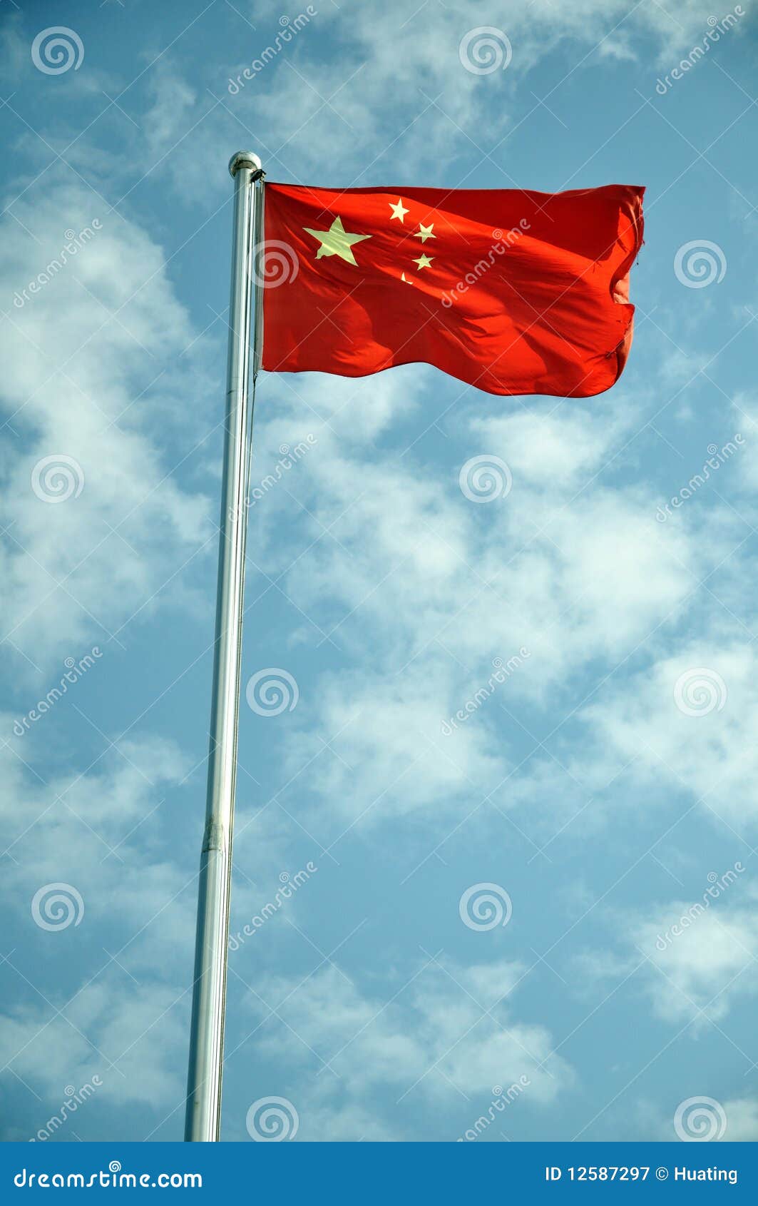 De vlag van China stock afbeelding. Image of vlag, symbool - 12587297