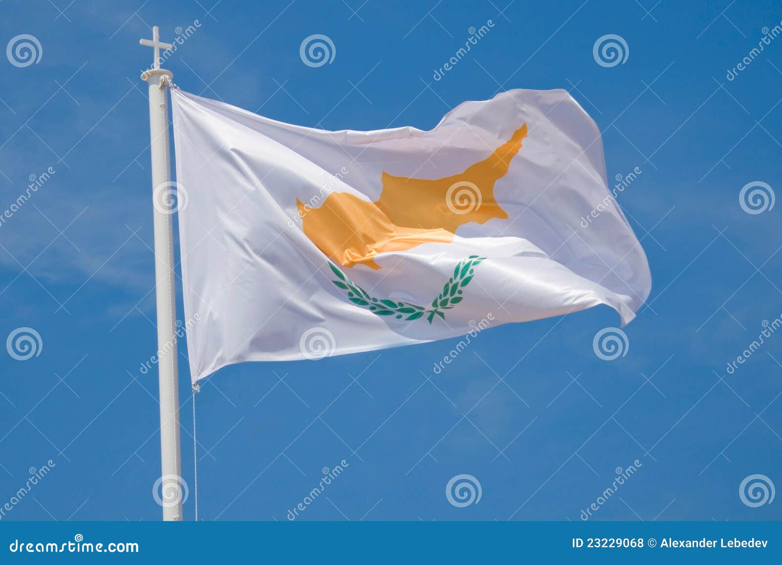 De vlag van Cyprus stock foto. Image of kruis, insigne - 23229068