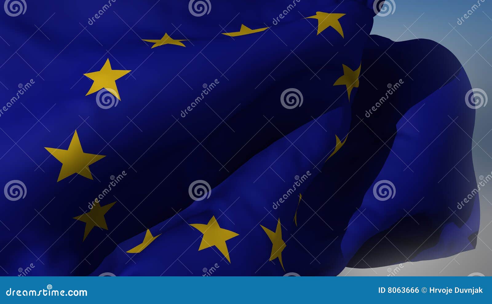 De Vlag Van De Europese Unie Stock Illustratie - Illustration of euro ...