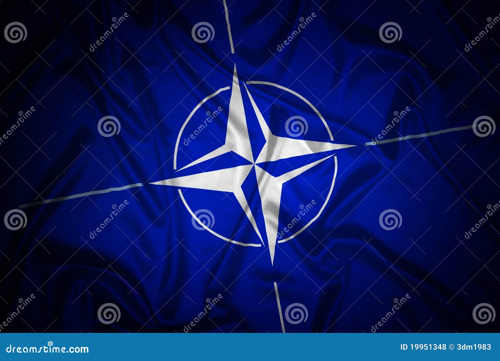 De vlag van de NAVO stock illustratie. Illustration of sluit - 19951348