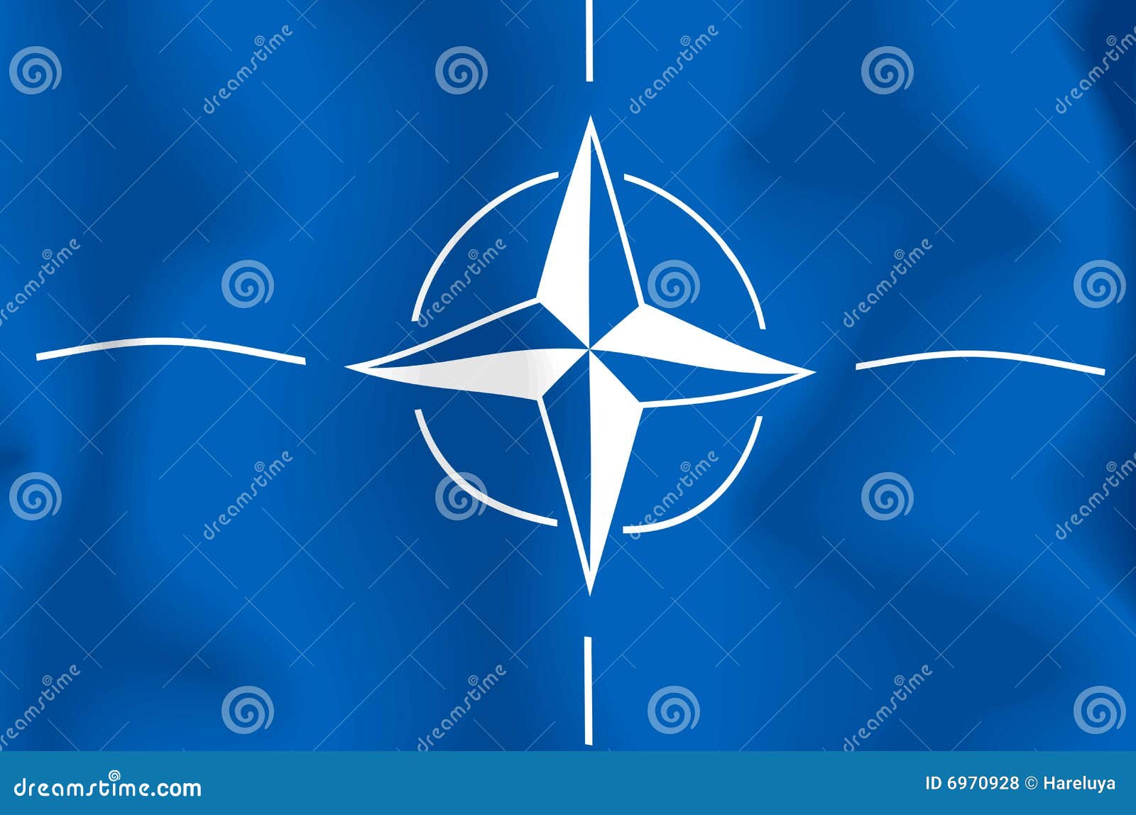 De Vlag van de NAVO stock illustratie. Illustration of land - 6970928