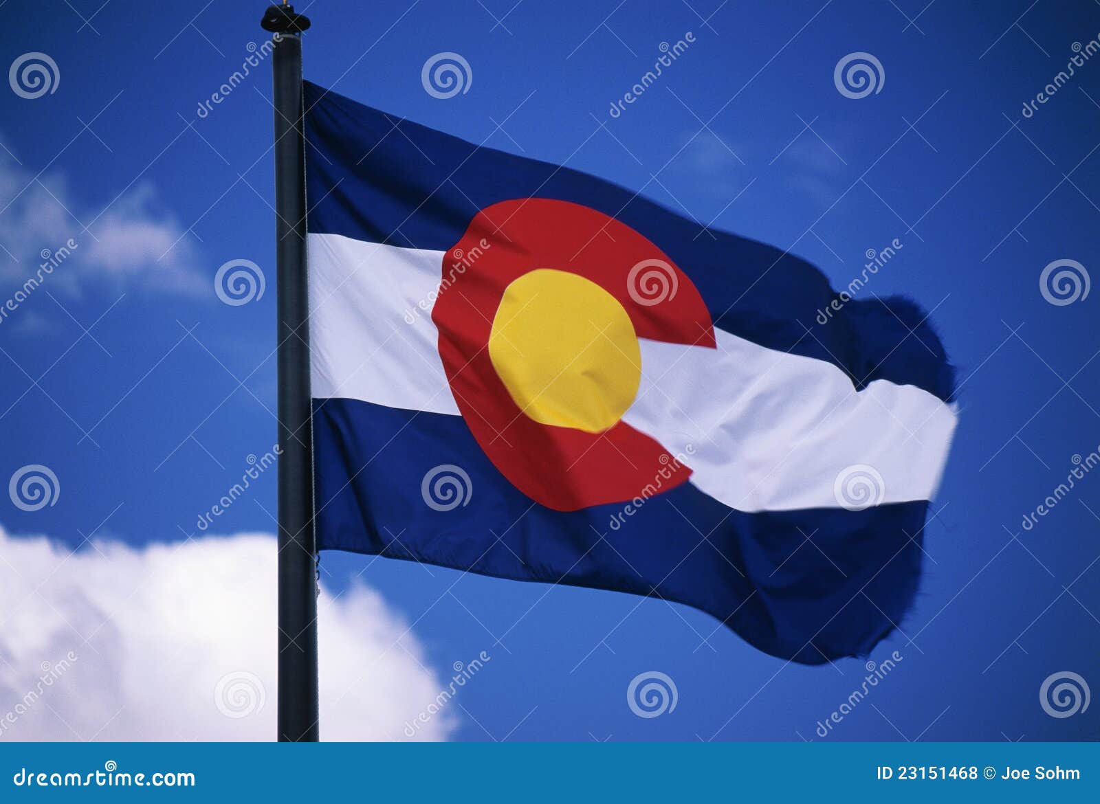 De Vlag Van De Staat Van Colorado Stock Foto - Image of wolk ...