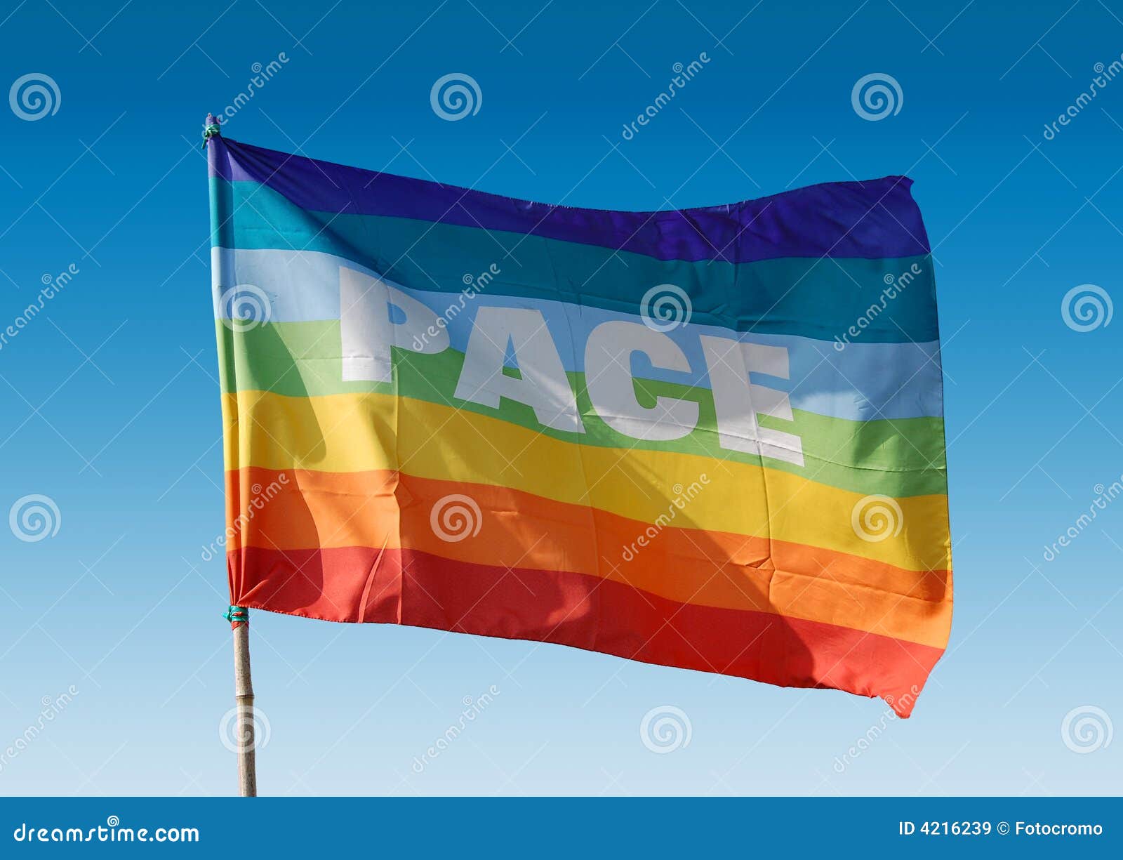 De vlag van de vrede stock afbeelding. Image of symbool - 4216239