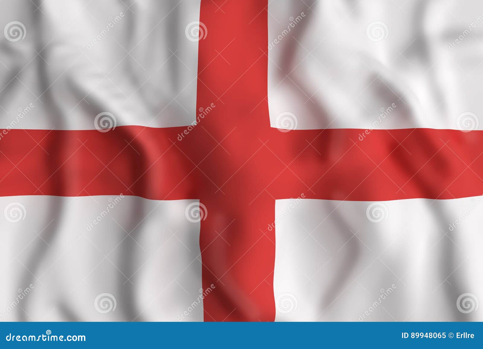 De Vlag Van Engeland Het Golven Stock Illustratie - Illustration of ...