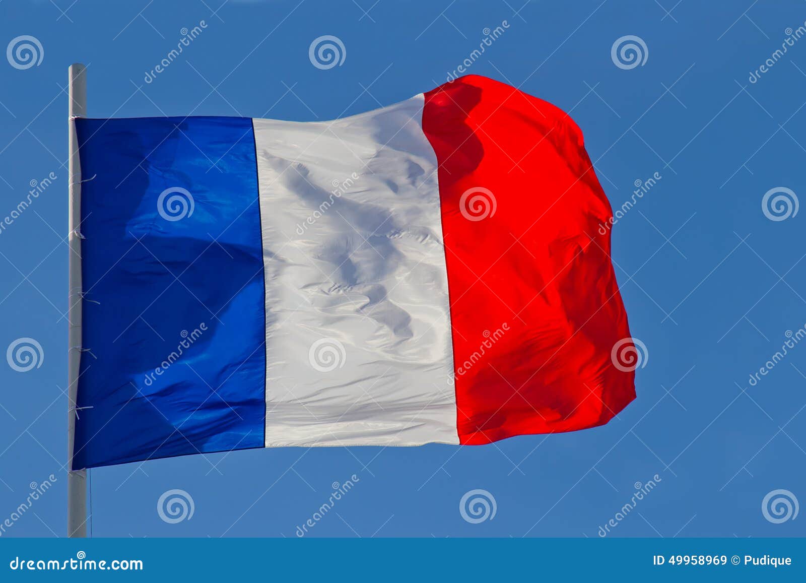 De Vlag van Frankrijk stock afbeelding. Image of buiten - 49958969