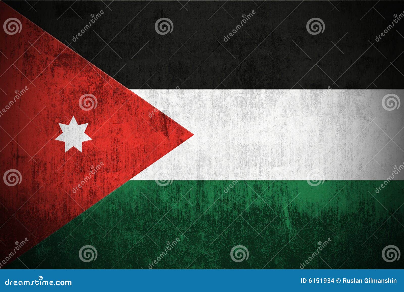 De Vlag Van Grunge Van Jordanië Stock Illustratie - Illustration of ...