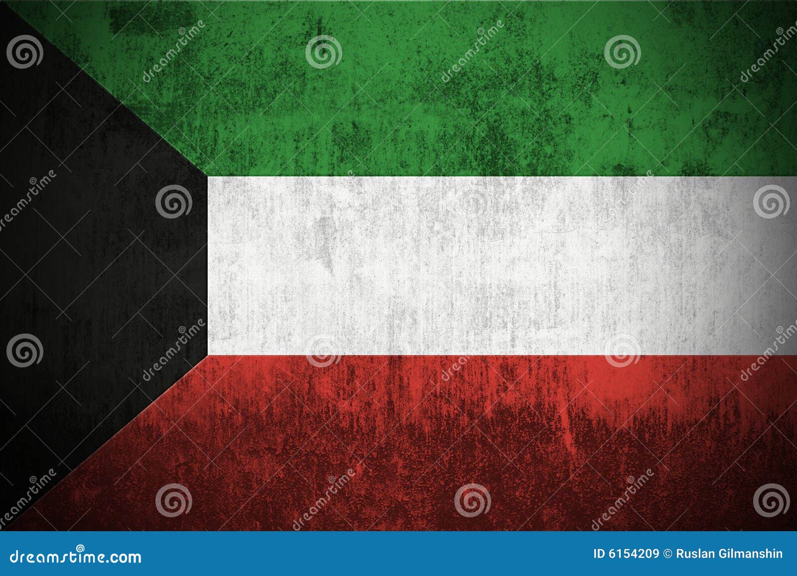 De Vlag Van Grunge Van Koeweit Stock Illustratie - Illustration of ...