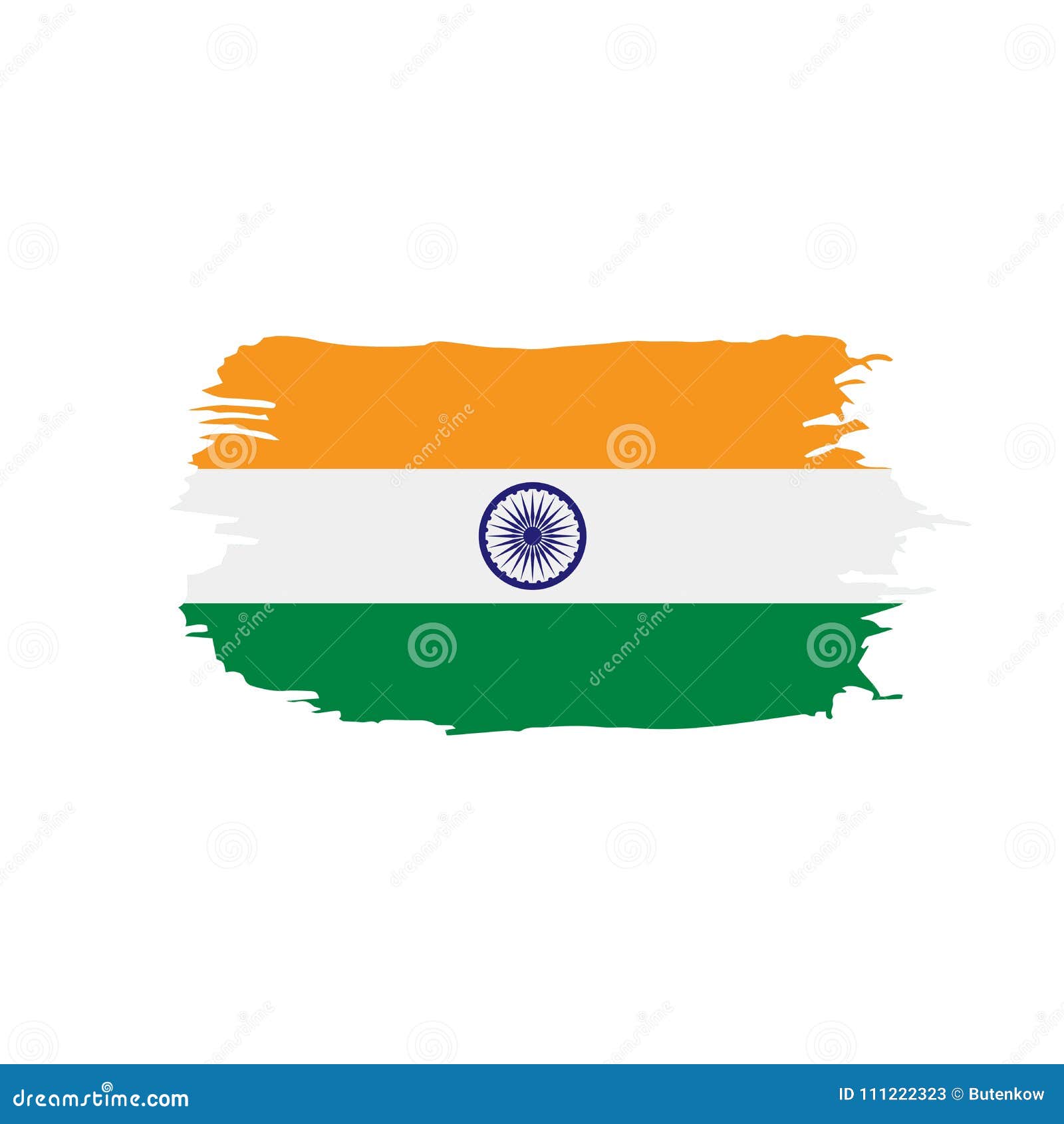 De Vlag Van India, Vectorillustratie Vector Illustratie - Illustration ...