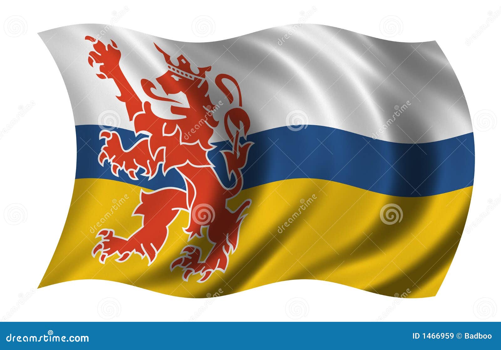 De Vlag van Limburg stock illustratie. Illustration of golven - 1466959