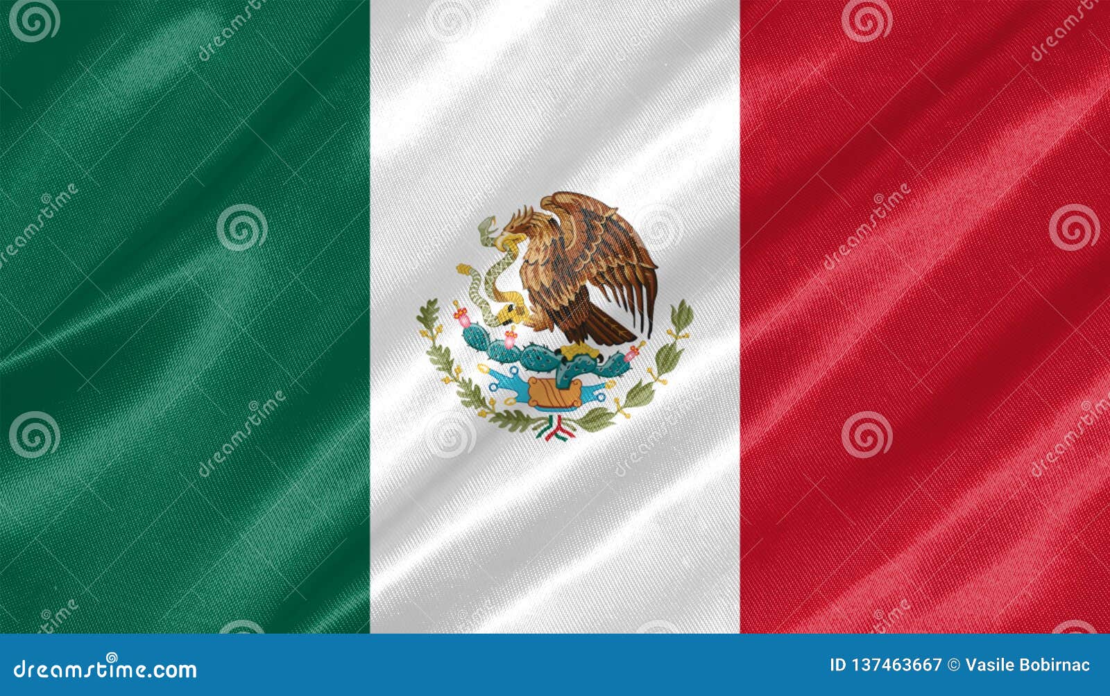 De vlag van Mexico stock afbeelding. Image of naturaliseer - 137463667