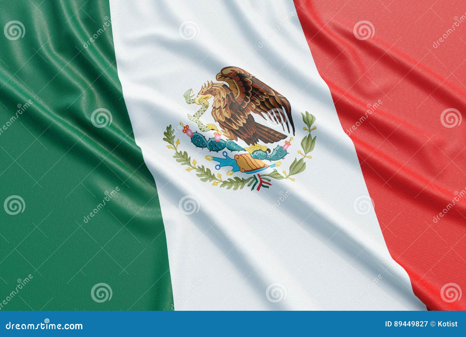 De vlag van Mexico stock illustratie. Illustration of mexico - 89449827