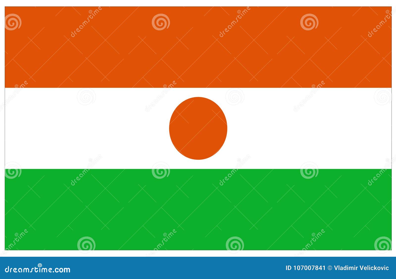 De Vlag Van Niger - Banner, Het Land Van Afrika Vector Illustratie ...