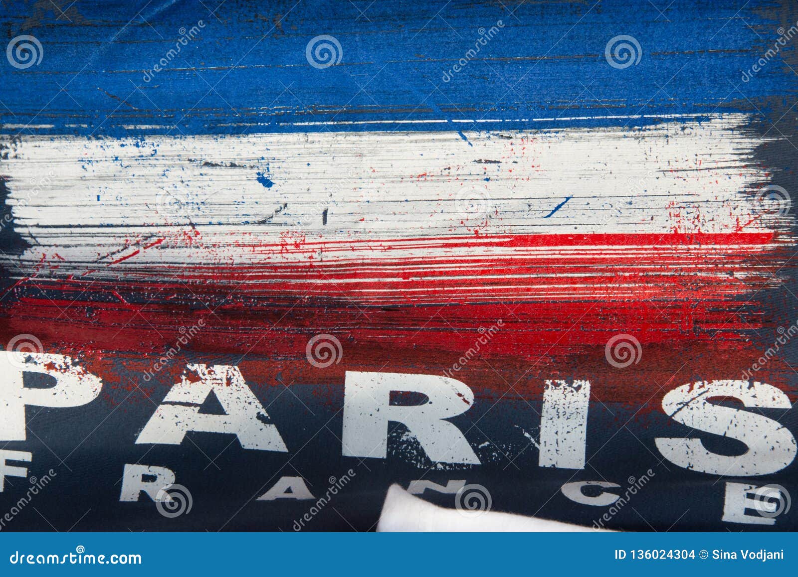 De Vlag Van Parijs Frankrijk Het Abstracte Schilderen Stock Foto ...