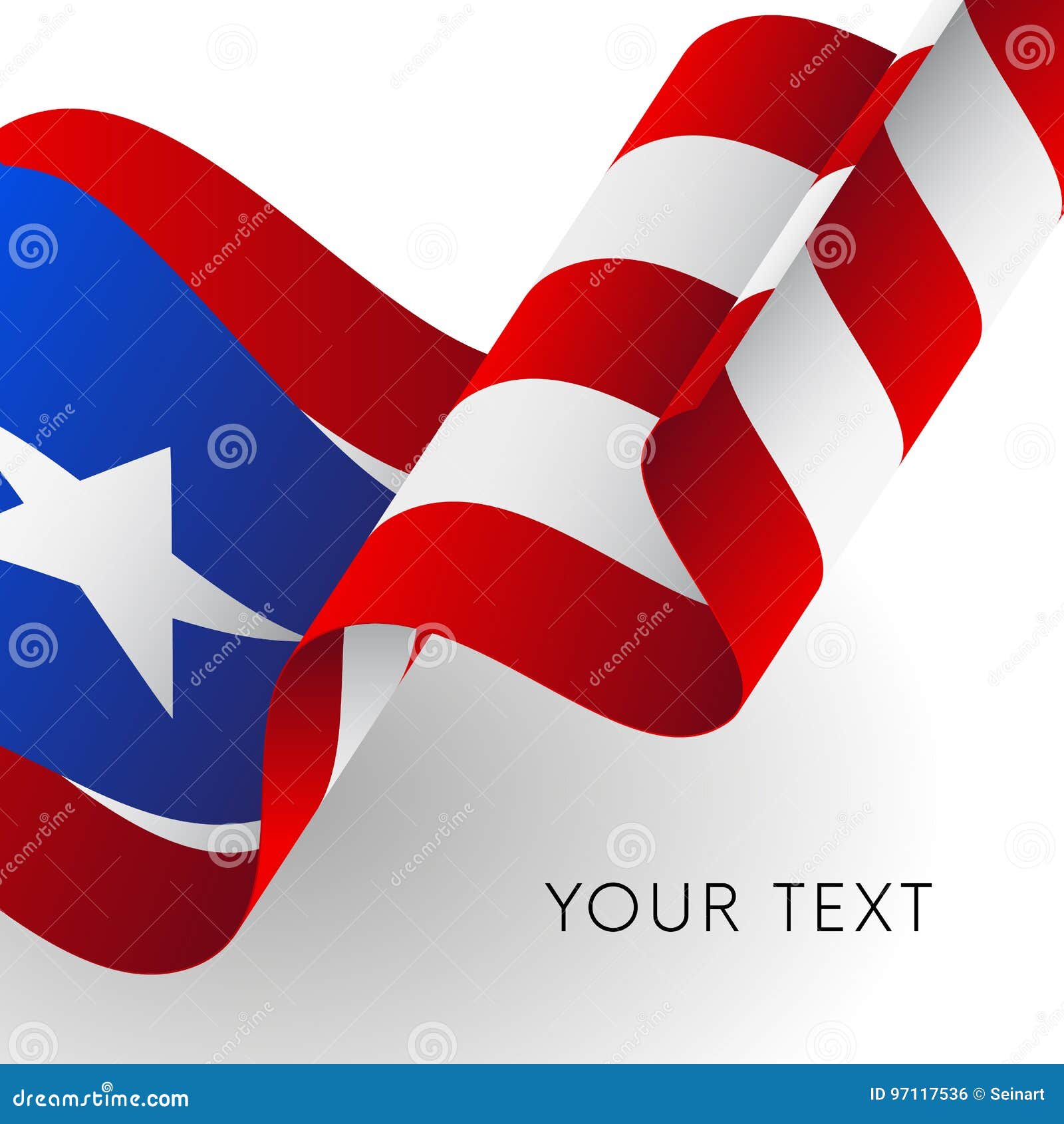 De Vlag Van Puerto Rico Patriottisch Ontwerp Vector Stock Illustratie ...