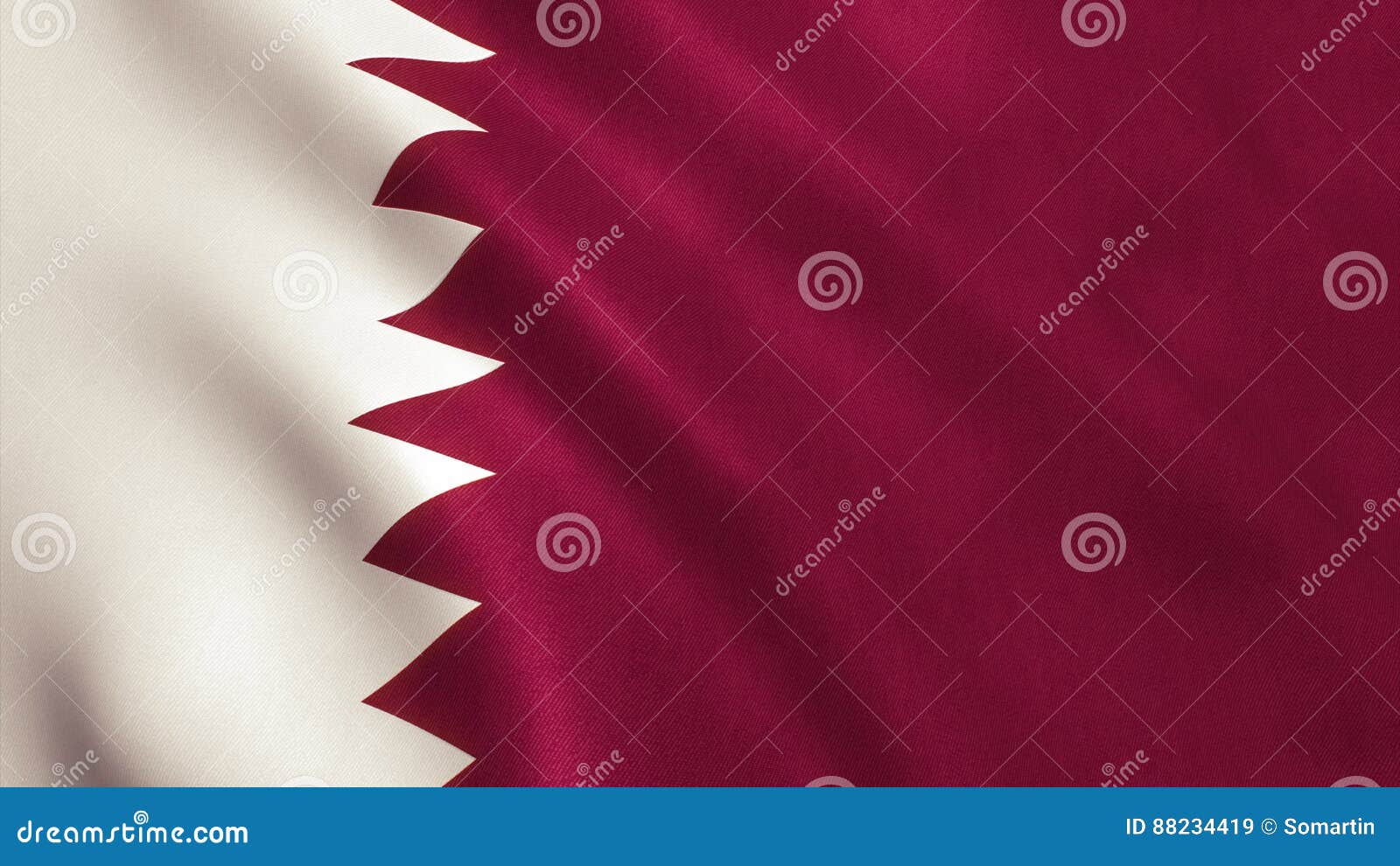 De Vlag van Qatar - Doha stock afbeelding. Image of golven - 88234419