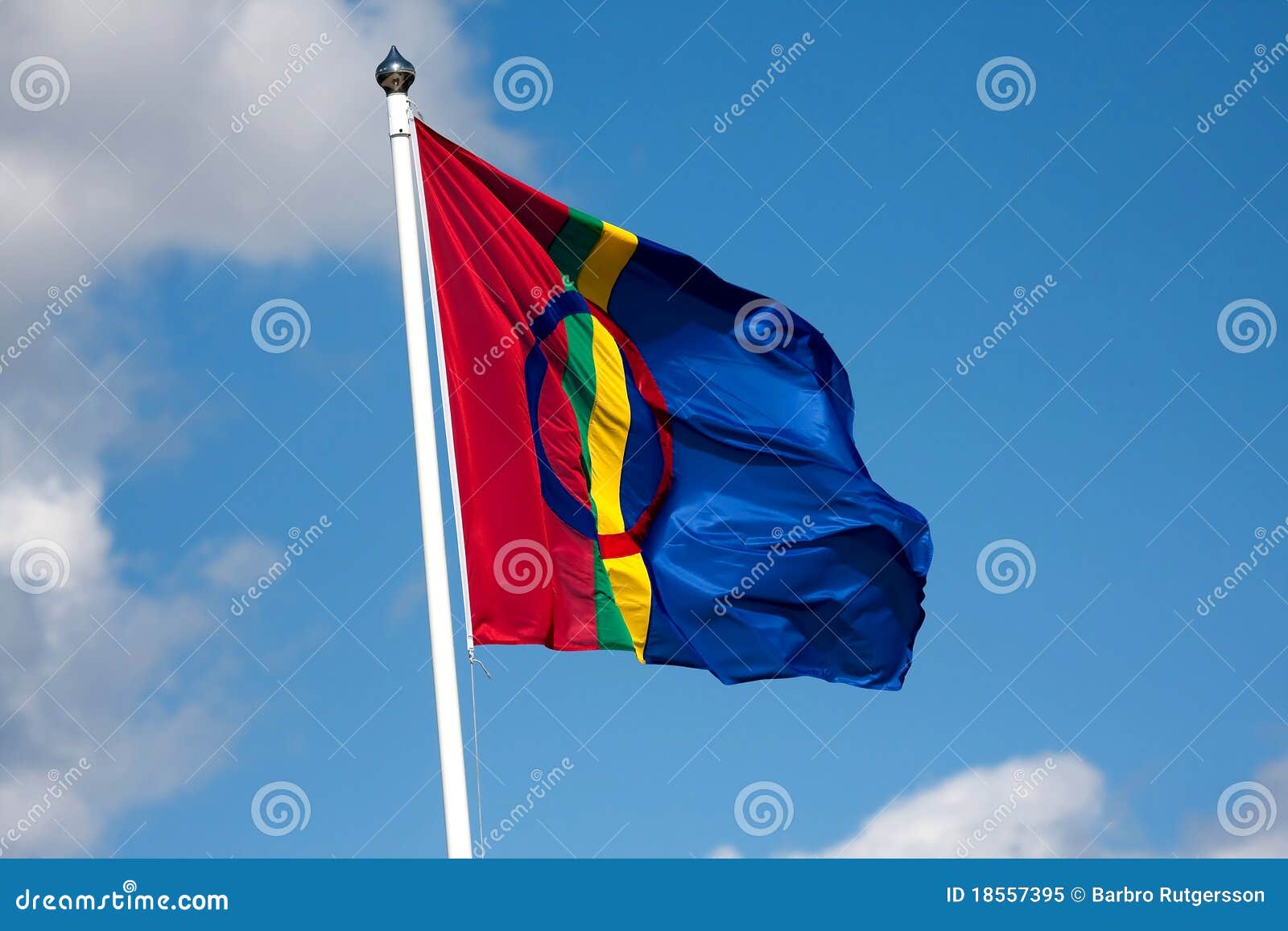 De vlag van Sami stock afbeelding. Image of scandinavië - 18557395