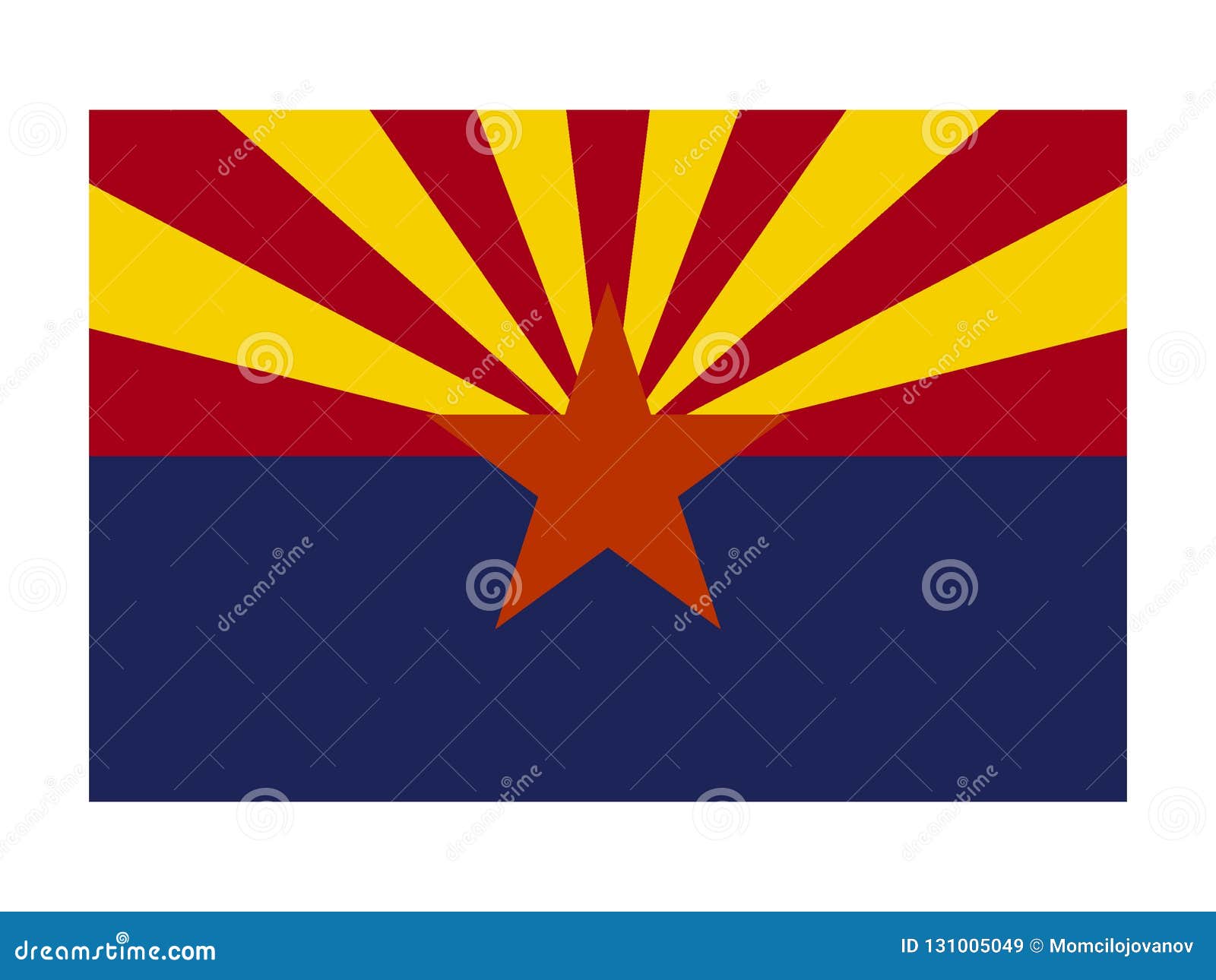 De Vlag Van De Staat Van De V.S. Van Arizona Vector Illustratie ...