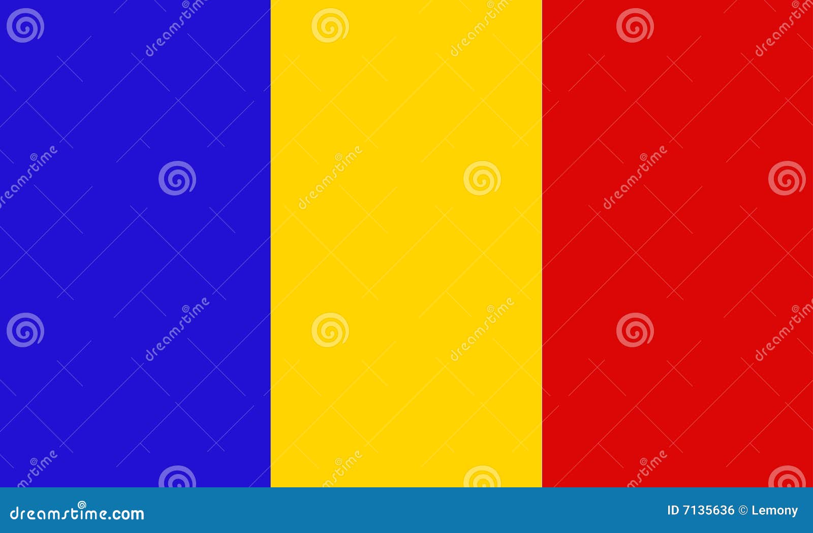 De Vlag van Tsjaad stock illustratie. Illustration of glanzend - 7135636