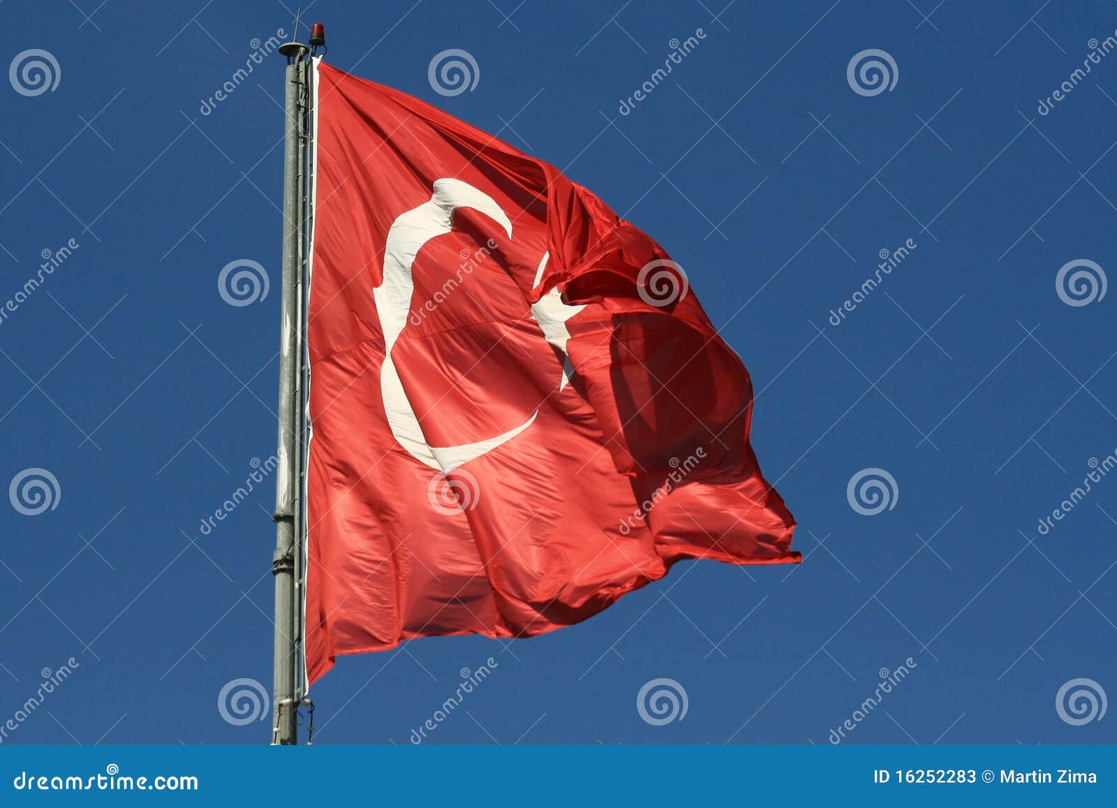 De vlag van Turkije stock afbeelding. Image of waving - 16252283