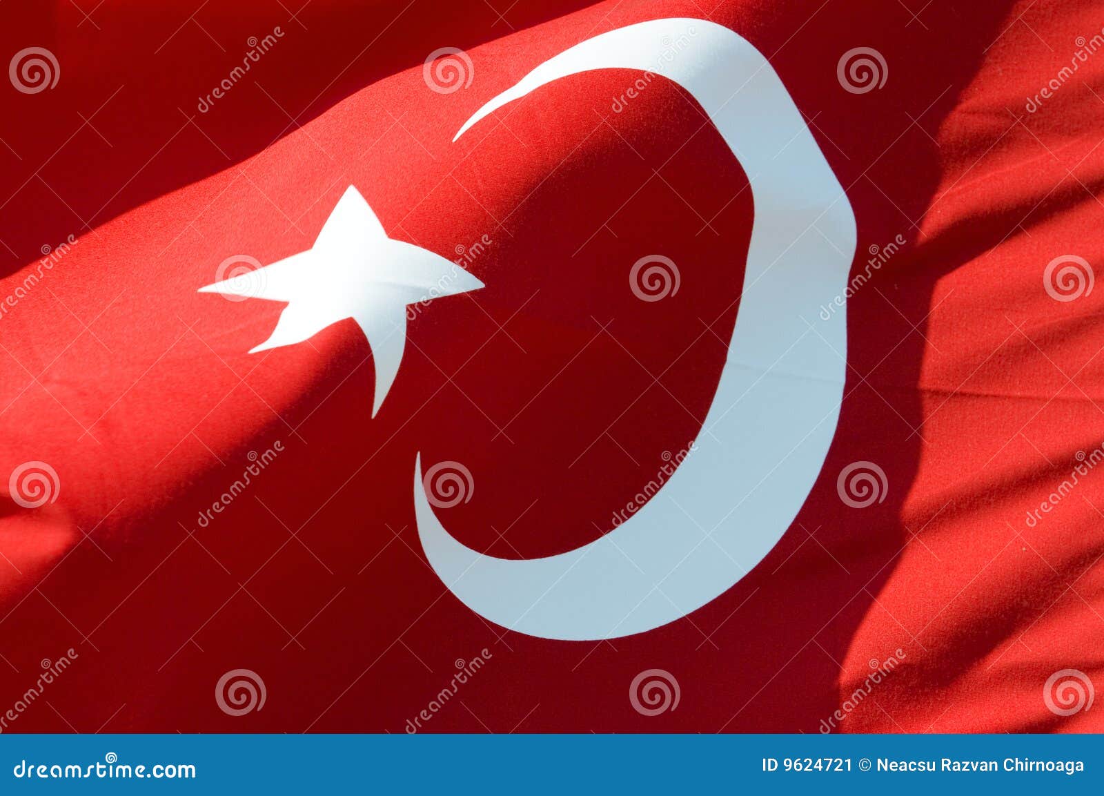 De vlag van Turkije stock afbeelding. Image of land, stromend - 9624721