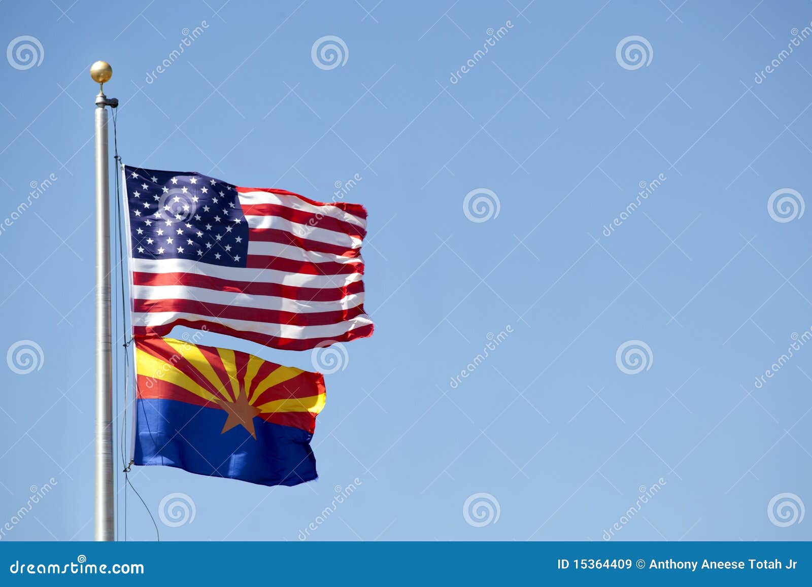 De Vlag Van Verenigde Staten & Van Arizona Stock Afbeelding - Image of ...