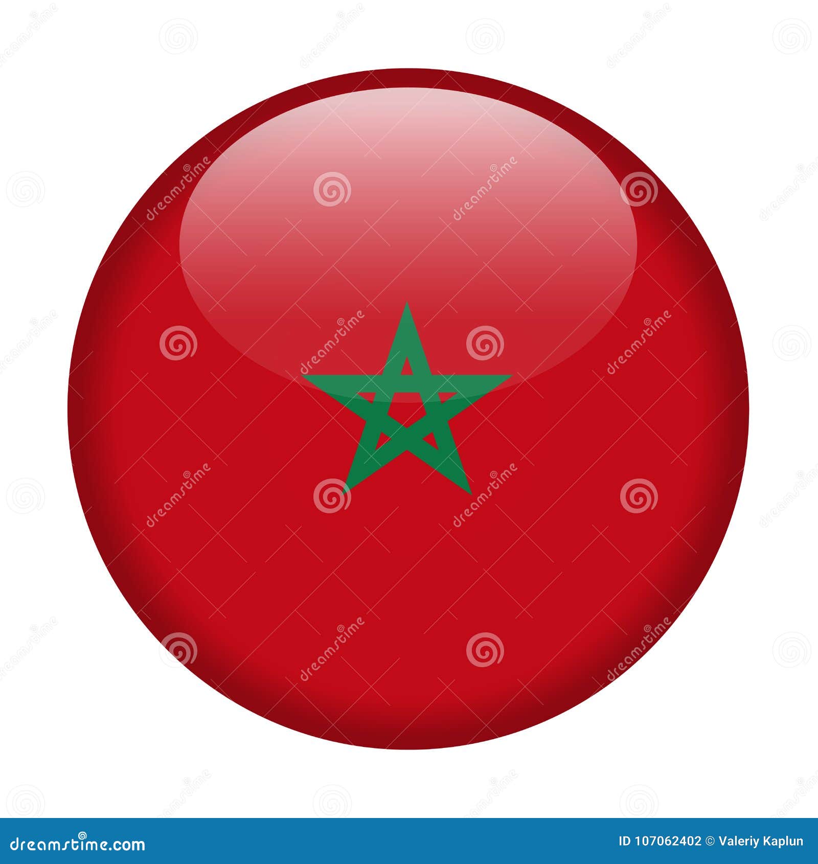 De Vlag Vector Rond Pictogram Van Marokko Stock Illustratie ...