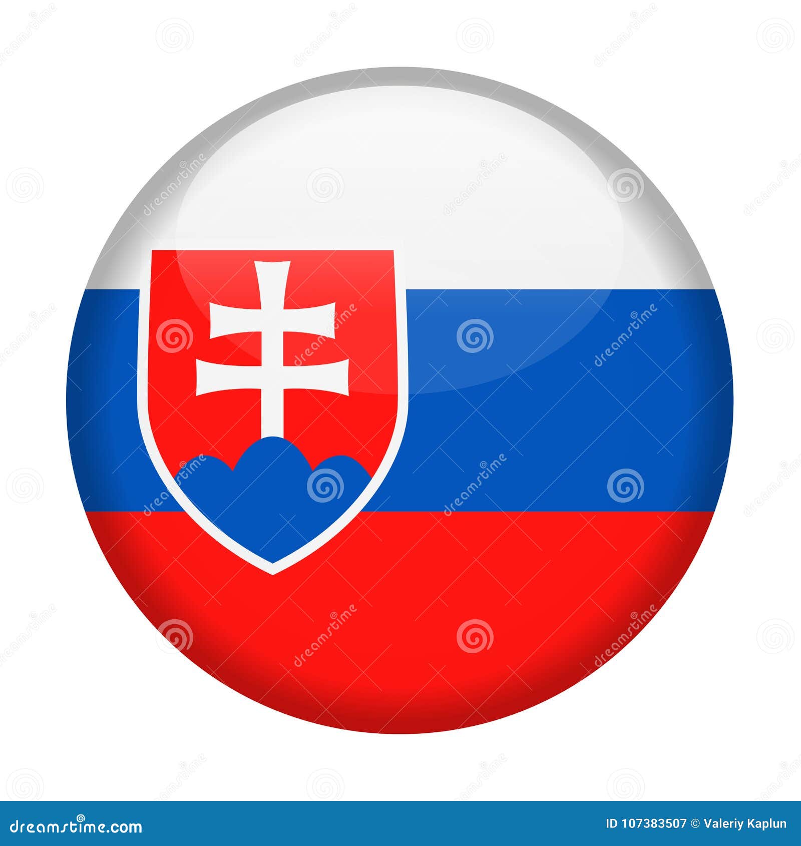 De Vlag Vector Rond Pictogram Van Slowakije Stock Illustratie ...