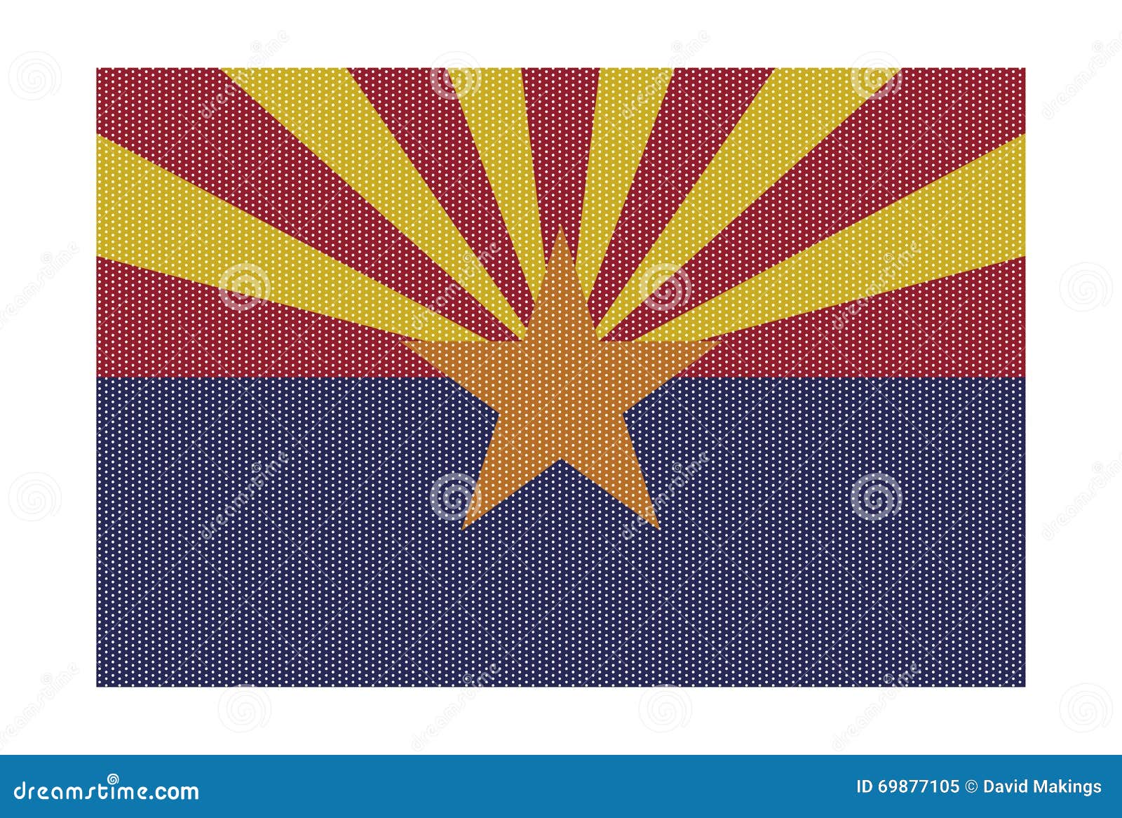 De Vlag Witte Punten Van Arizona Stock Illustratie - Illustration of ...
