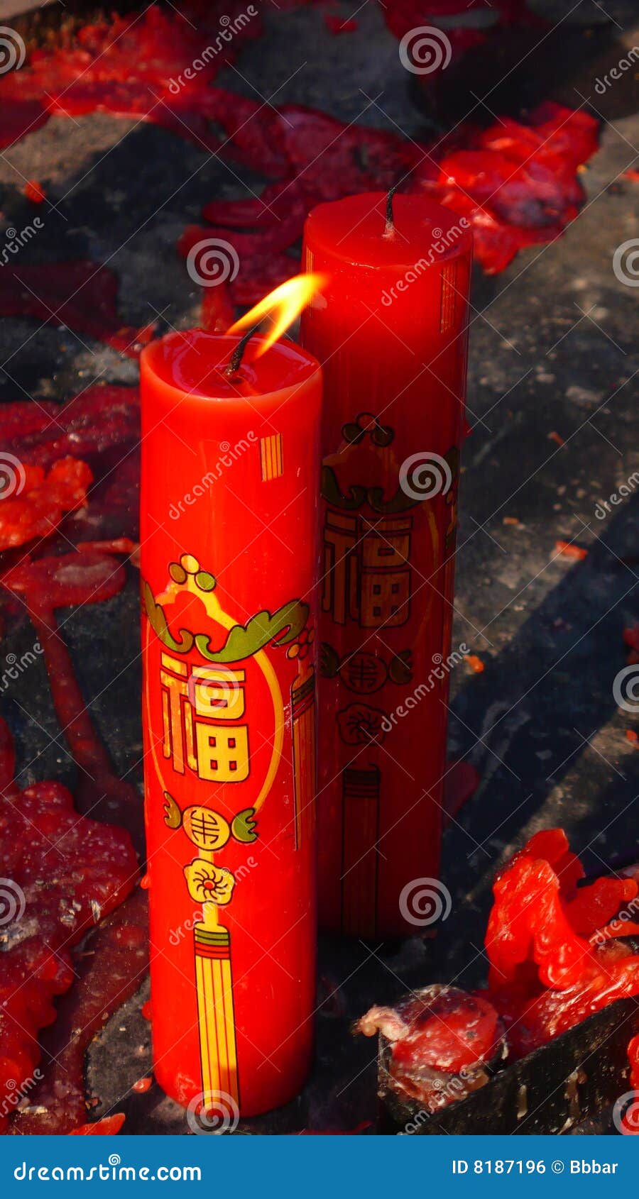 De vlam van de kaars stock foto. Image of fortuin, vlam - 8187196