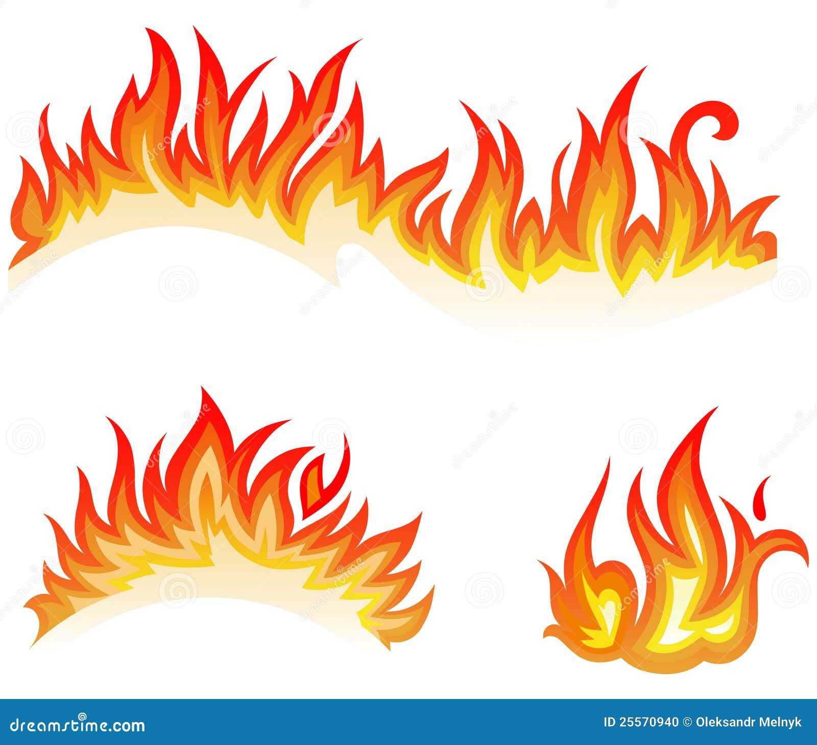 De Vlammen Van De Brand - Collage Vector Illustratie - Illustration of ...