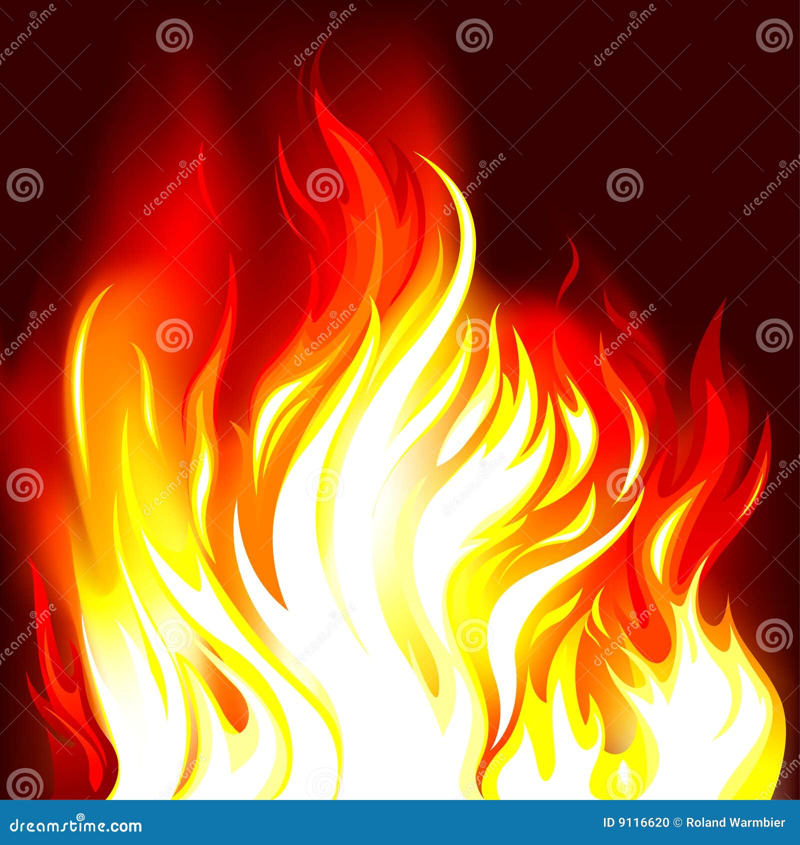 De Vlammen Van De Brand in Dark Vector Illustratie - Illustration of ...