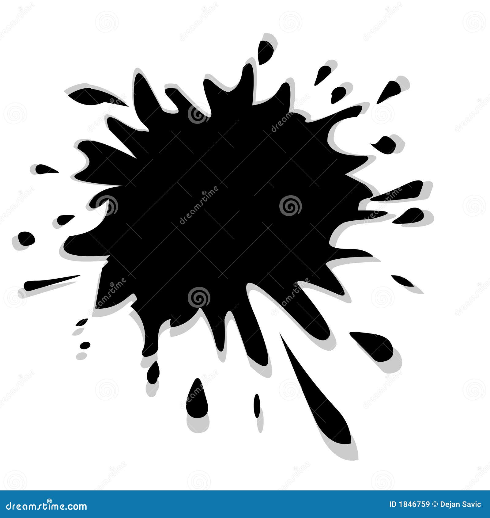 De vlek van de inkt stock illustratie. Illustration of druppeltjes ...