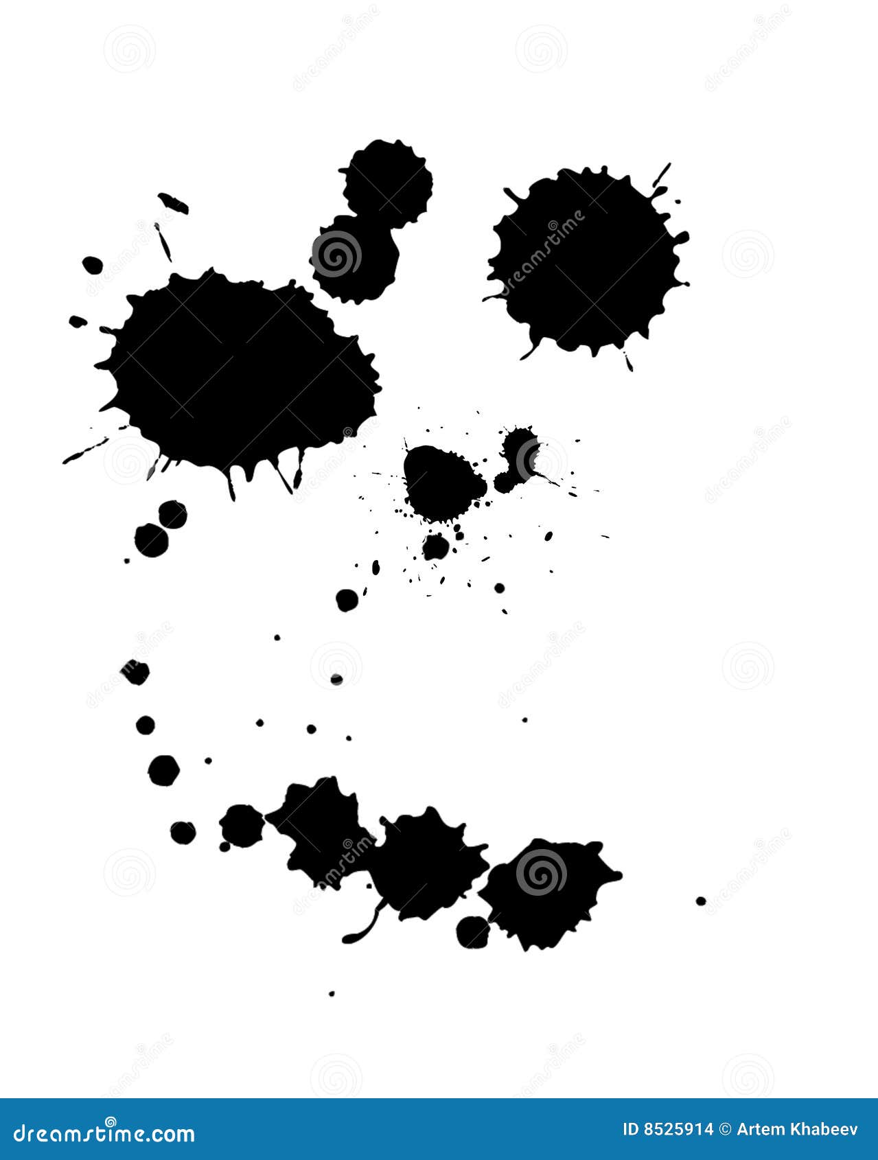 De vlek van de inkt stock illustratie. Illustration of retro - 8525914