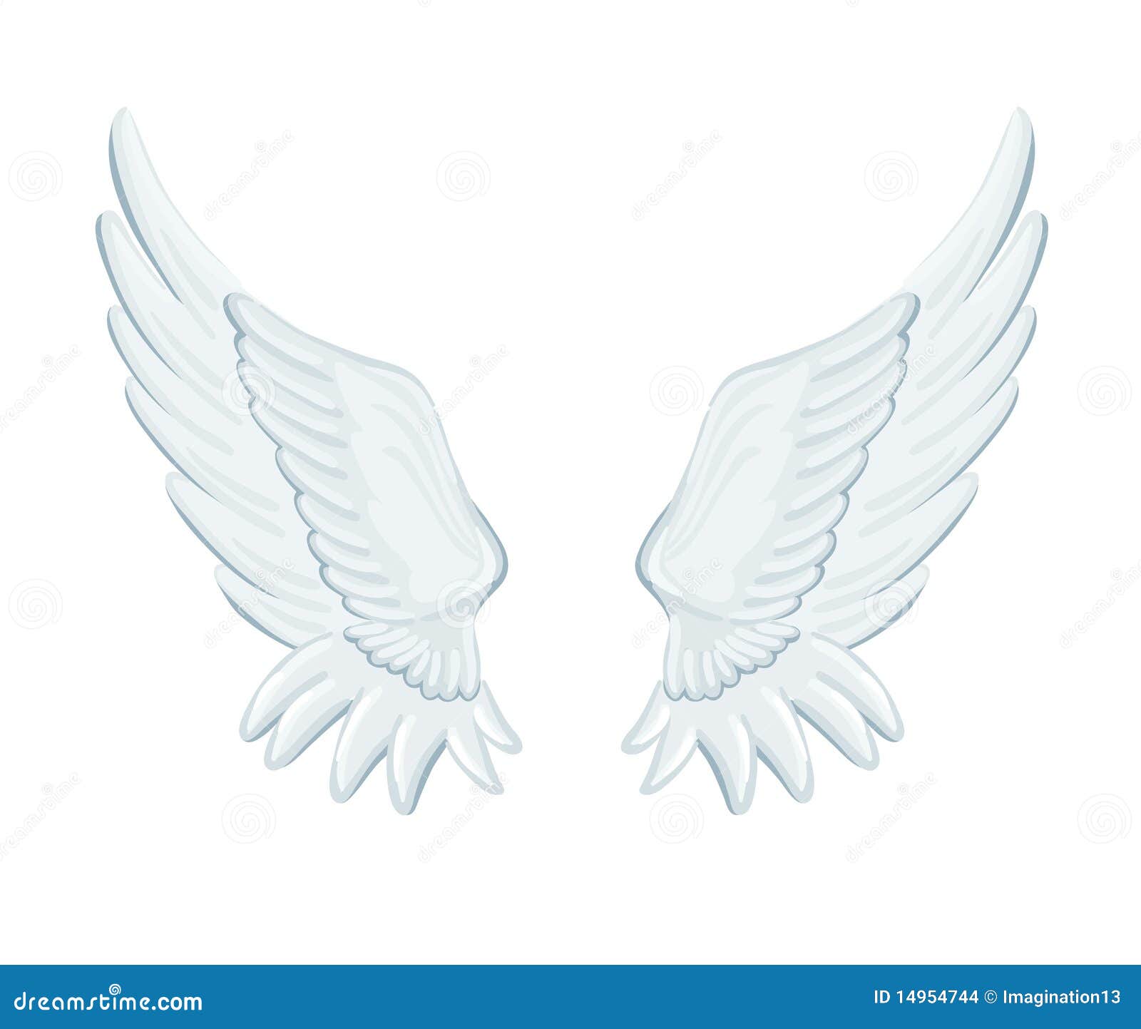 De vleugels van de engel vector illustratie. Illustration of tekening ...