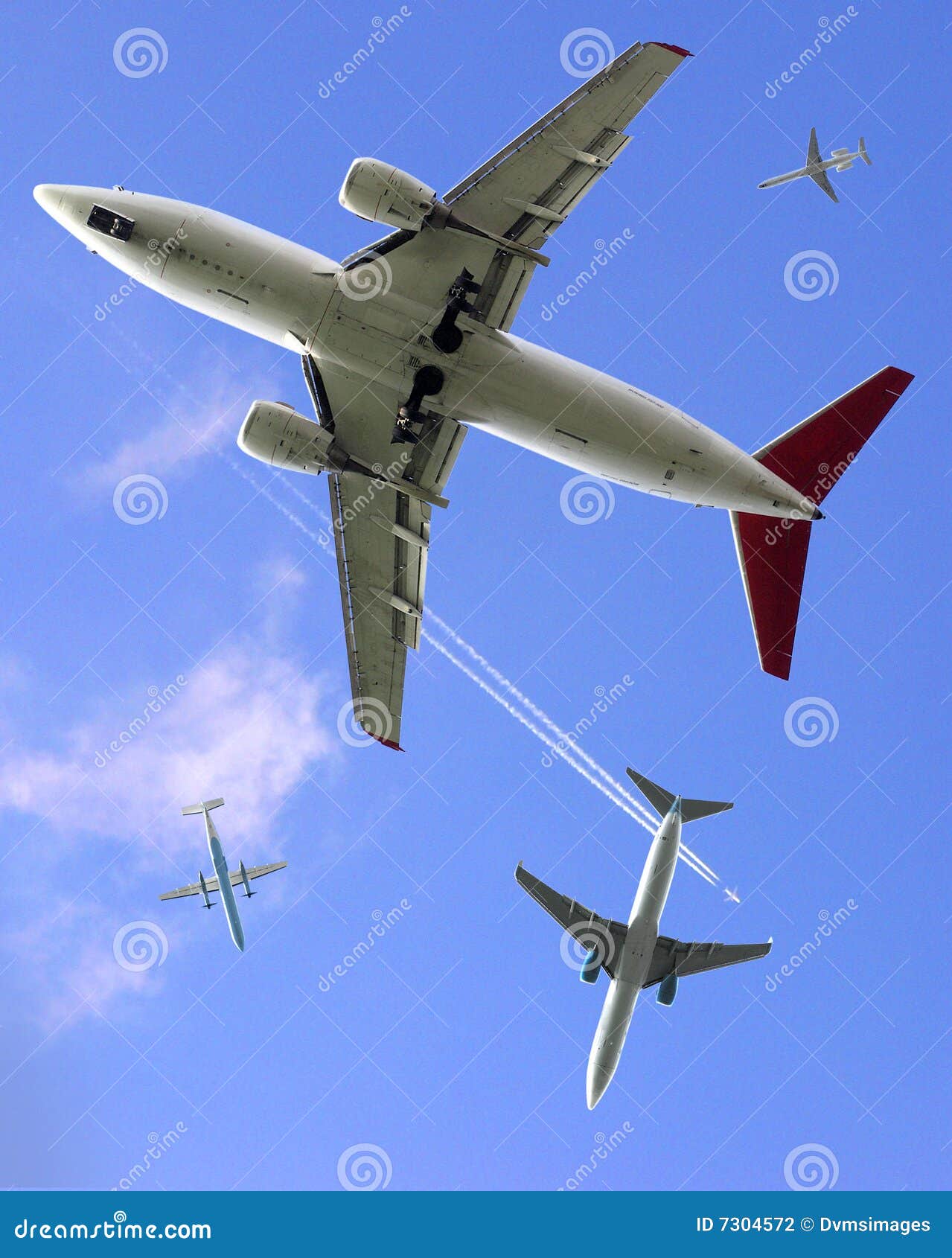 De Vliegtuigen Van De Passagier Stock Foto - Image of vliegtuig, lucht ...