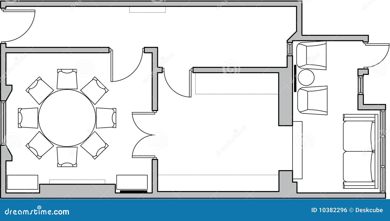 De Vloerplan Van De Architectuur Vector Illustratie - Illustration of ...