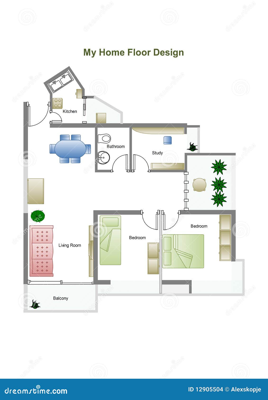 De vloerplan van het huis stock illustratie. Illustration of binnen ...