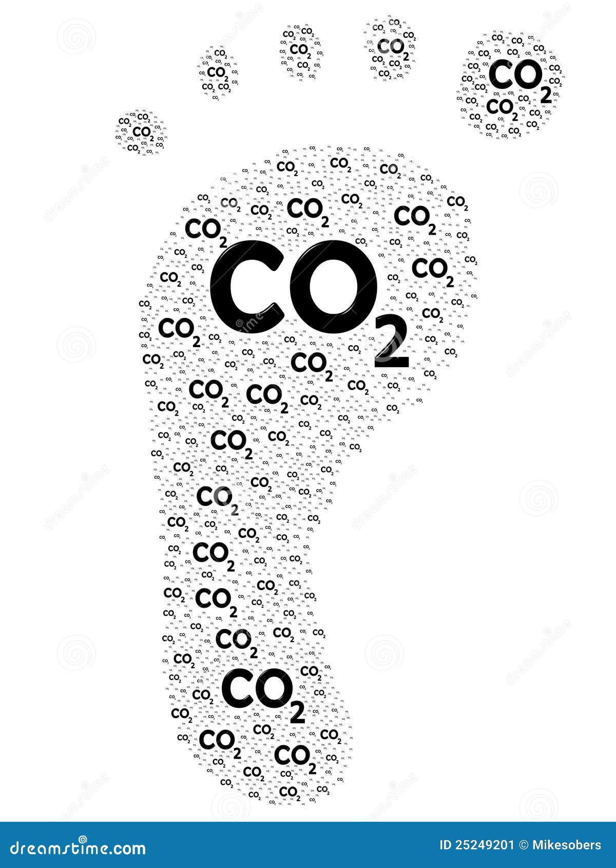 De Voetafdruk Van De Koolstof Stock Illustratie - Illustration of ...