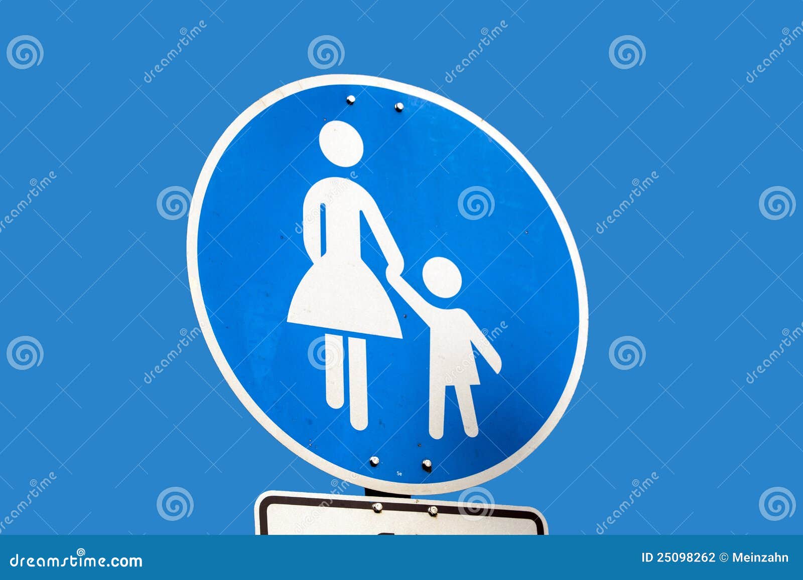 De Voetganger Van Het Kind Roadsign Stock Foto - Image of snelheid ...